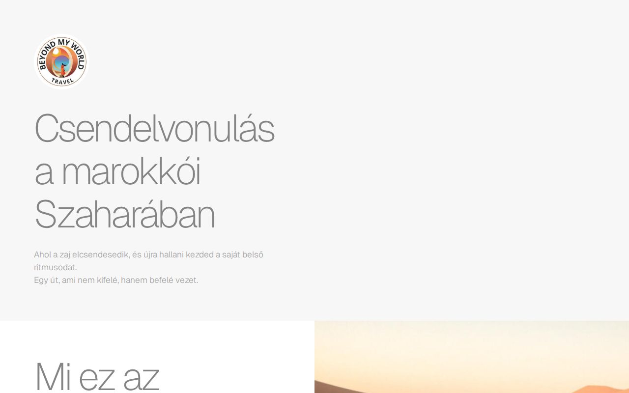 Csendelvonulás a Szaharában – Beyond My World x Bodyway